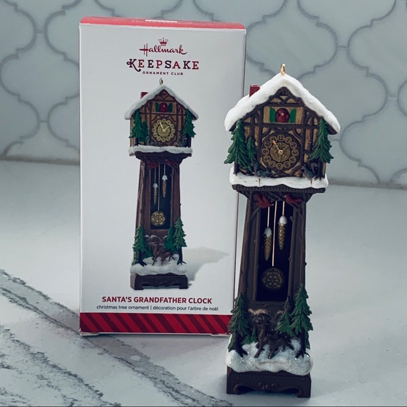 Hallmark | Holiday | Hallmark 24 Santas Grandfather Clock Ornament ...